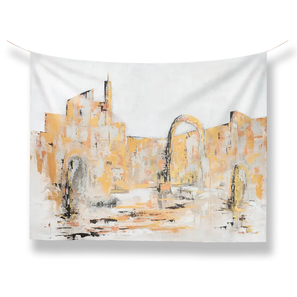 Jerusalem of Gold Sukkah Artwork- Sukkah Mural Tapestry